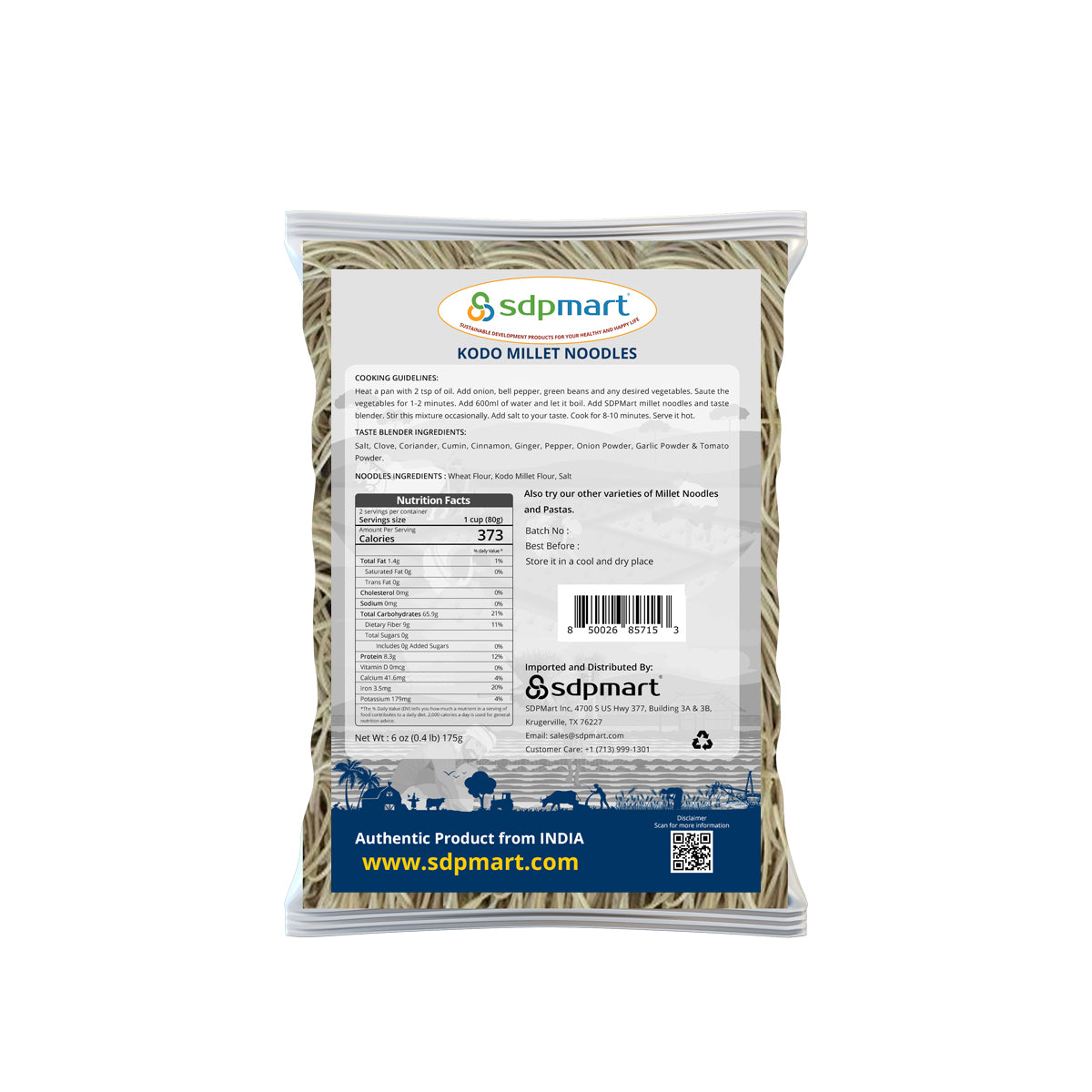 SDPMART KODO MILLET NOODLES 175G – SDPMart Atlanta